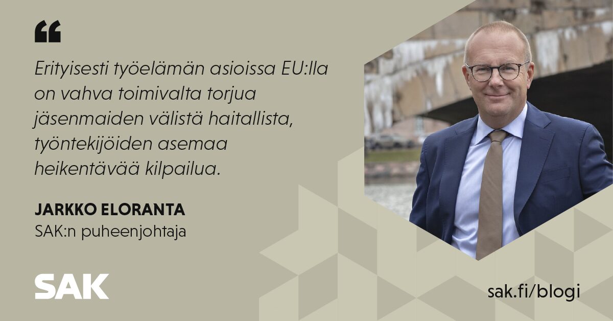 Sääntelyn purkaminen ei pelasta Eurooppaa - SAK